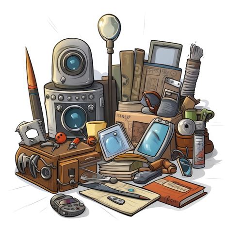 Premium AI Image Pixaresque Homeware Icons Playful ComicStyle