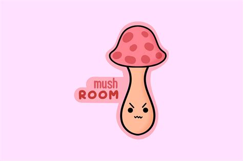 Cute Mushroom Sticker Graphic By Info Natastudio Creative Fabrica