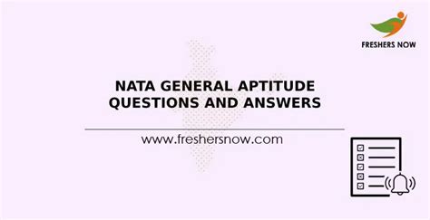 Nata General Aptitude Questions And Answers