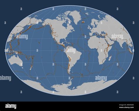 Shape Of The Altiplano Tectonic Plate On The Solid Contour Map In The Fahey Projection Centered