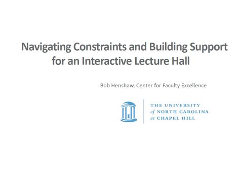 Navigating Constraints And Building Support For An