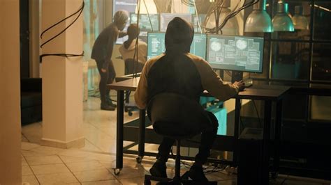 Premium Photo Silhouette Of Hacker Coding Encryption To Plant Trojan