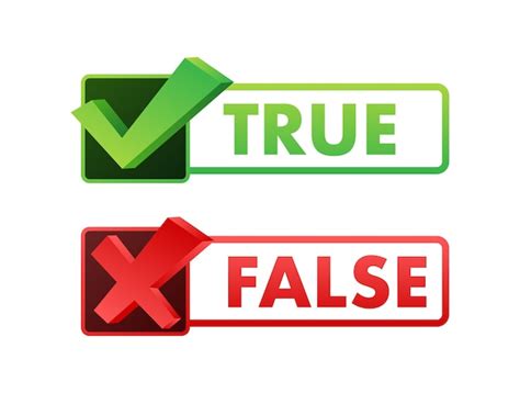 Premium Vector True And False Check Mark And Cross Vector Stock