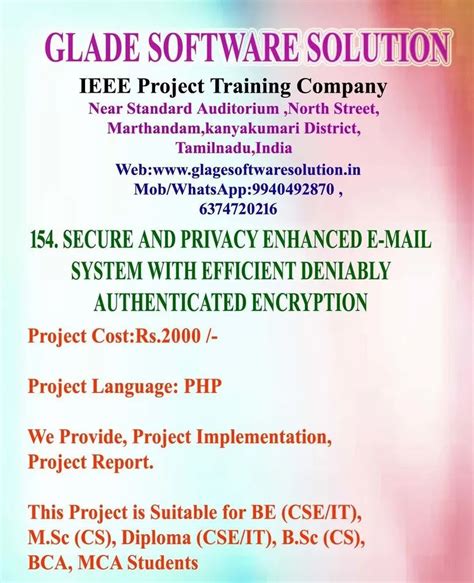 Secure And Privacy Enhanced E Mail System With Efficient Deniably