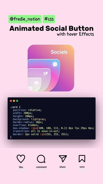 hover social buttons css coding buttons web website frontenddeveloper hovereffect youtube