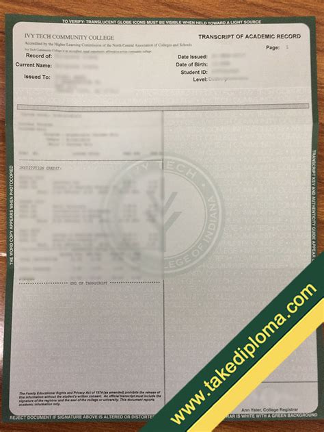 How To Create Ivy Tech Community College Fake Transcript