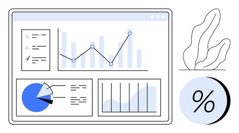 Business Analytics Dashboard With Graphs Vector Image