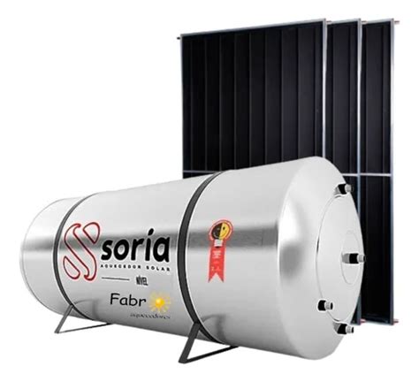 Kit Aquecedor Solar Boiler Litros Aço l Apn Placas Parcelamento sem juros