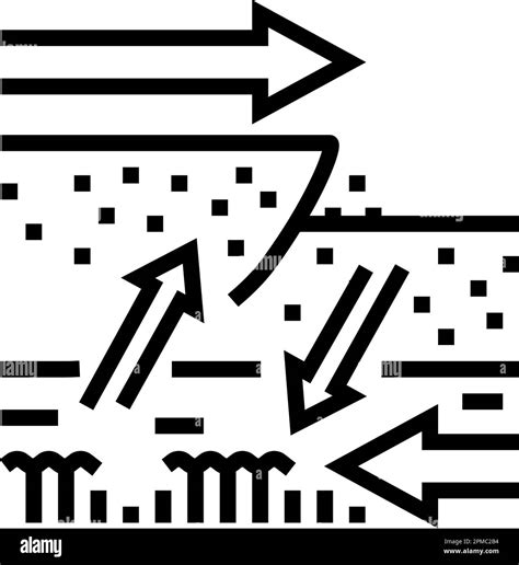 Compression Thrust Earthquake Line Icon Vector Illustration Stock Vector Image And Art Alamy