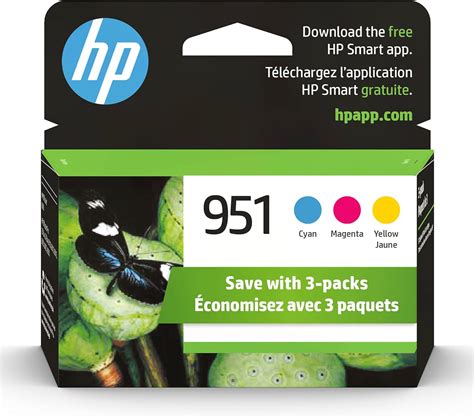 Brandclub HP 951 Cyan Magenta Yellow Ink Cartridges 3 Pack Works With HP OfficeJet 8600