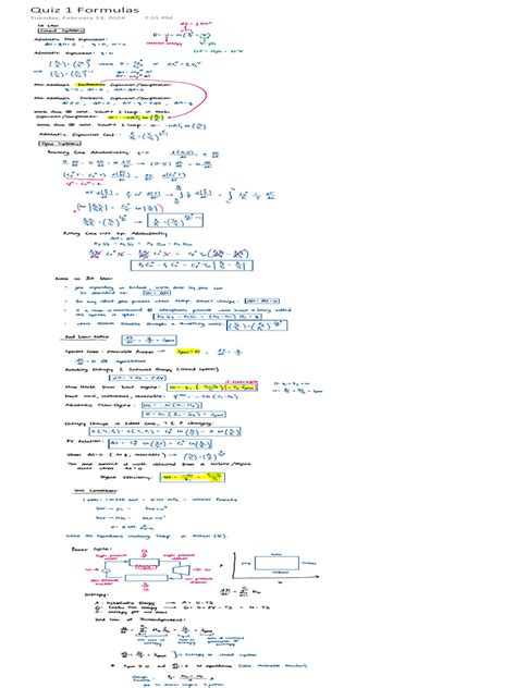 Quiz 1 Formulas Pdf