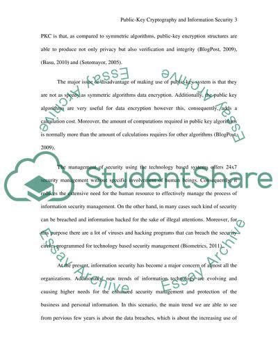 Public Key Cryptography And Information Security Essay