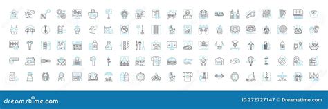 Conjunto De ícones De Linha De Vetor De Classes Mestre Ilustração Do