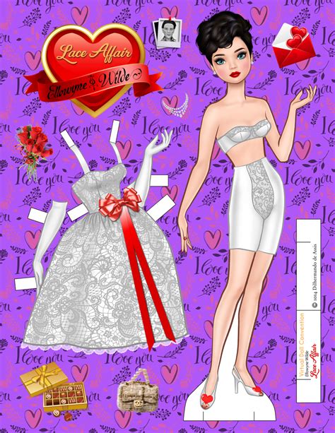 Lace Affair Ellowyne Wilde Paper Doll — Vdc In 2025 Paper Dolls Vintage Paper Dolls Doll Sets