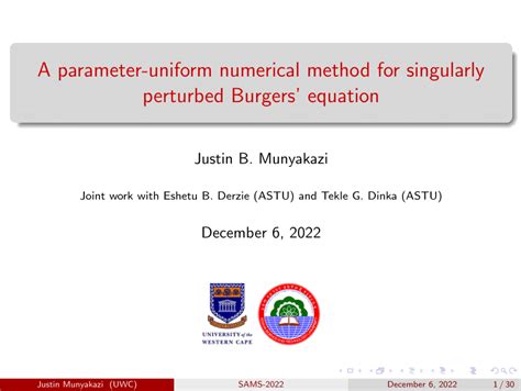 Pdf A Parameter Uniform Numerical Method For Singularly Perturbed