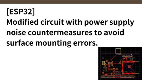 Esp32 Modified Circuit With Power Supply Noise Countermeasures To