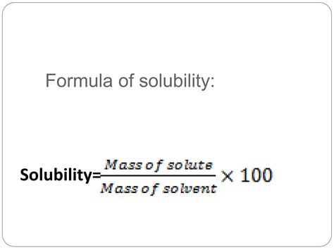 Solubilitypptx Chemistry Science