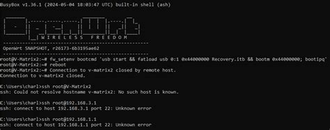 Trying To Recover Possible Bricked After Fwsetenv Bootcmd Installing And Using Openwrt