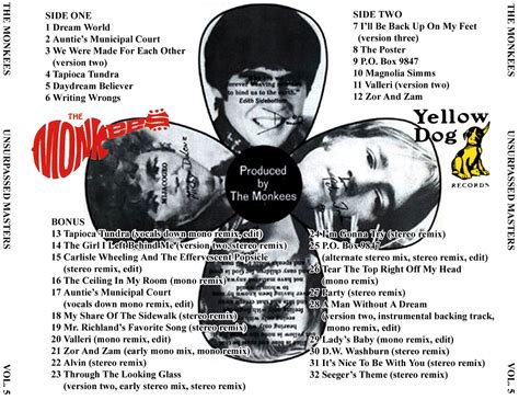Tube The Monkees Unsurpassed Masters Voll 1 9 Stuflac By Request