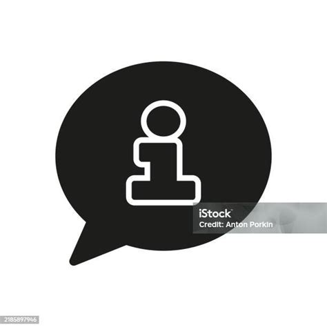 정보 로그인 말풍선 실루엣 아이콘입니다 고객 지원 글리프 기호 의사 소통 및 지원 온라인 도움말 개념입니다 고립된 벡터 삽화 고객에 대한 스톡 벡터 아트 및 기타 이미지