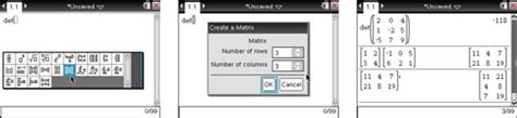Ti Nspire Calculator Application Menus Matrix Commands Dummies