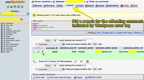 Wordpress Commenting Restored Thanks To Phpmyadmin Table Repair Moving At The Speed Of Creativity