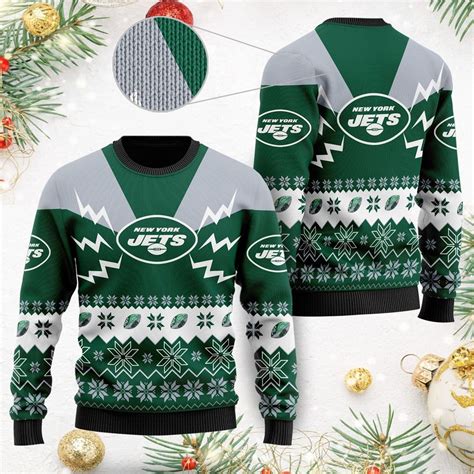New York Jets Team 3d Christmas Ugly Sweater Robinplacefabrics