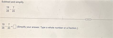 Solved Subtract And Simplify Simplify Chegg Com