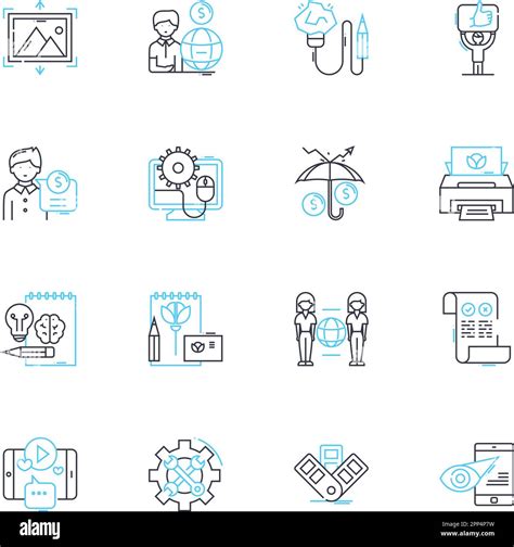 Human Strategy Linear Icons Set Tactics Planning Adaptability