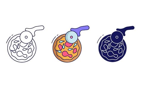 Premium Vector Full Pizza Slicing Vector Icon