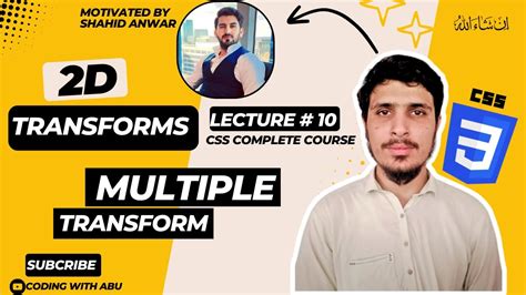 Multiple Transformation In 2d Transforms In Css Lecture 10 Css
