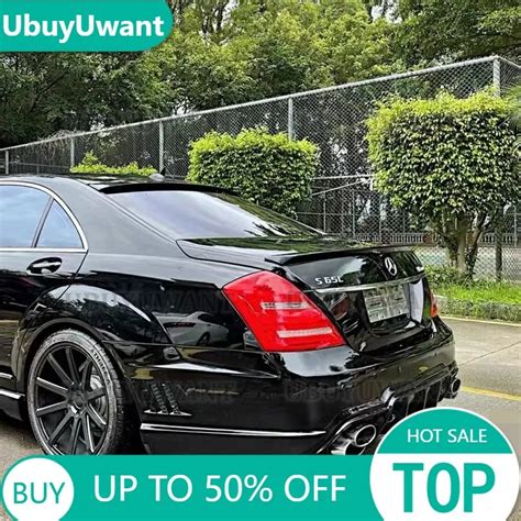 For Benz W221 2007 2013 Roof Spoiler And Rear Spoiler Abs Material Car Rear Wing For 