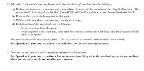 Can Somebody Help Me To Modify Binarytreejava As Per