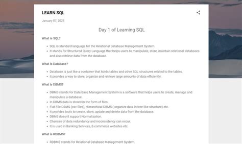 goli chiranjeevi on linkedin sql learningjourney databases rdbms techlearning sqlbasics…