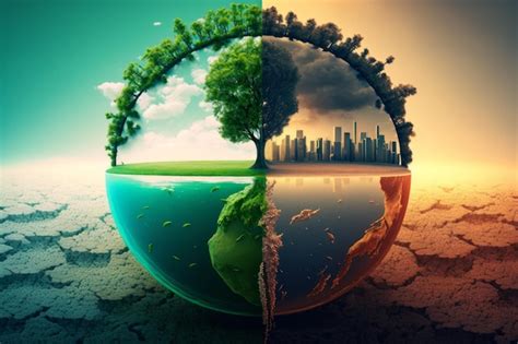 Opwarming Van De Aarde En Klimaatverandering Concept Generatieve Ai Premium Ai Gegenereerde
