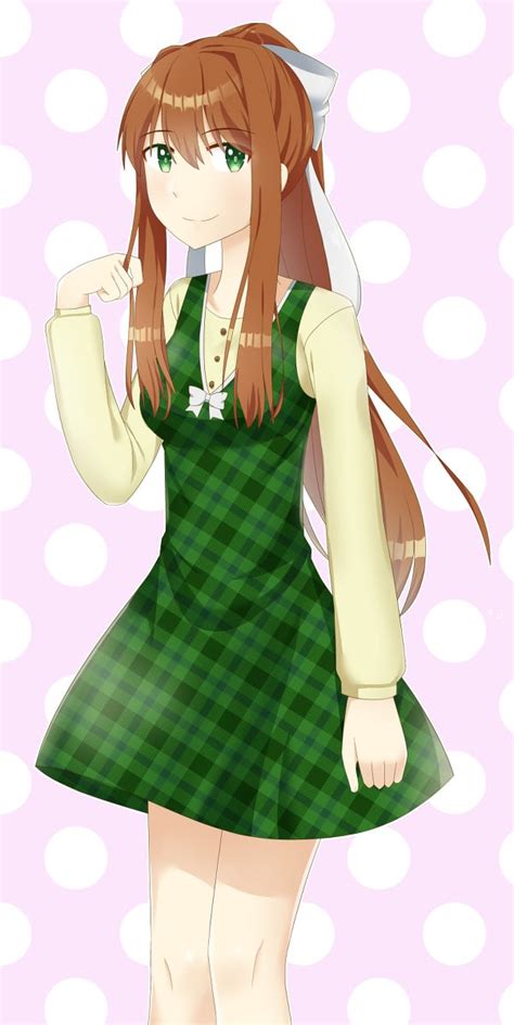 Monika Is Wearing Casual Clothing For Her Date With You~ 💚💚💚 By Shiinaoil On Pixiv Ddlc
