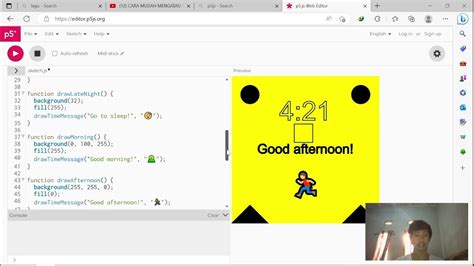 Membuat Pattern Jam Digital P5js Youtube