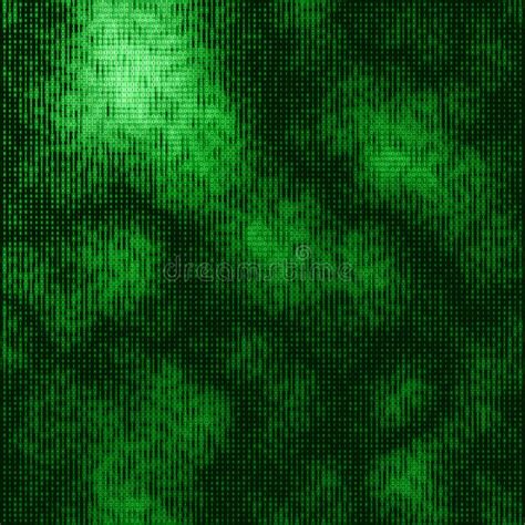 Vector Abstract Big Data Visualization Green Data Flow As Binary Numbers Strings Computer Code