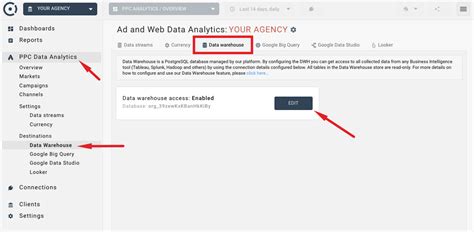 Ppc Data Analytics Feature How To Configure Access To Octoboard Data Warehouse