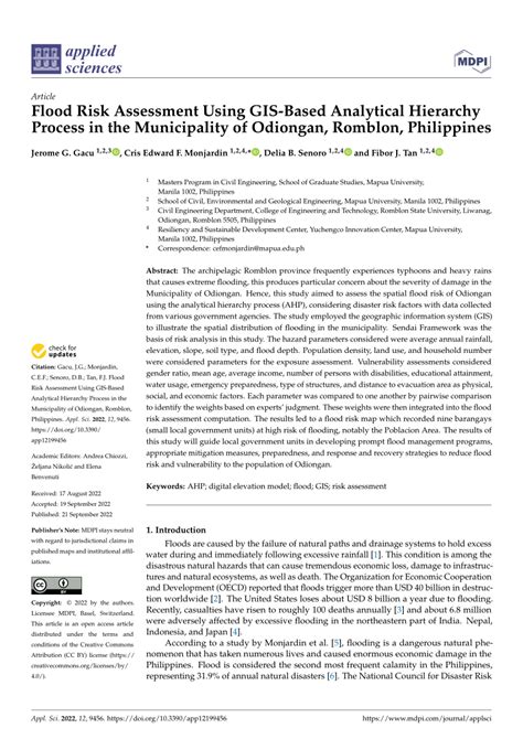 Full Article Flood Risk Assessment Using Gis Based Analytical