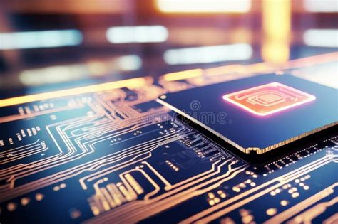 Ai Circuitry Tech Cpu And Computer Chip Concept Stock Illustration