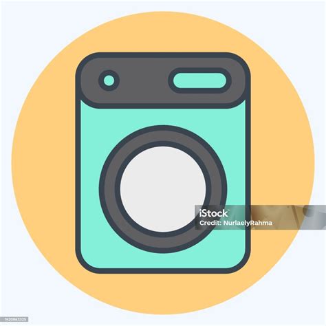 아이콘 건조기 세탁물 기호와 관련이 있습니다 컬러 메이트 스타일 편집 가능한 간단한 디자인 간단한 그림 인쇄에 적합 T 셔츠에 대한 스톡 벡터 아트 및 기타 이미지 Istock