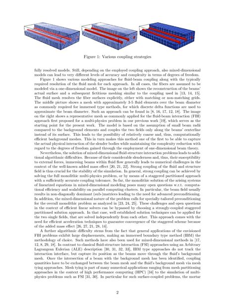 Fully Coupled Mortar Type Embedding Of One Dimensional Fibers Into Three Dimensional Fluid Flow