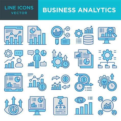 Business Analytics Icons Vector 20864908 Vector Art At Vecteezy