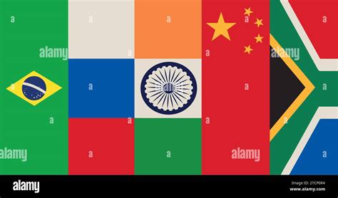 Brics Association Members Flags Stock Vector Image And Art Alamy