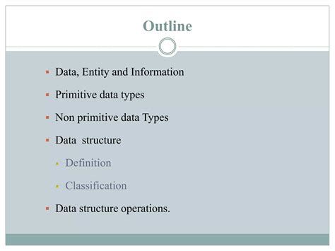 Data Structure Elementary Data Organization Pptx