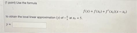 solved 1 point let f x 6sinx 4cosx f′ x f′ 6π 1