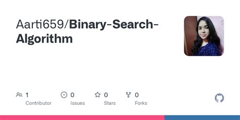 Github Aarti659binary Search Algorithm