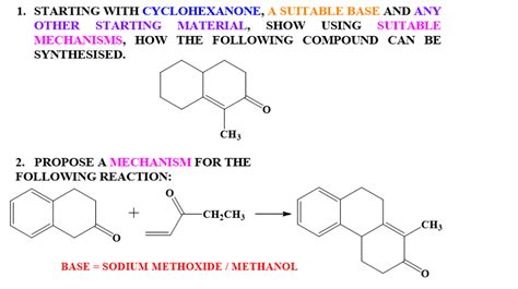 Solved 1 Starting With Cyclohexanone A Suitable Base And