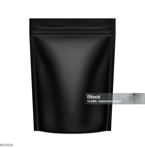 블랙 파우치 백 모형 흰색 배경의 벡터 그림입니다 0명에 대한 스톡 벡터 아트 및 기타 이미지 0명 가방 건강한 식생활